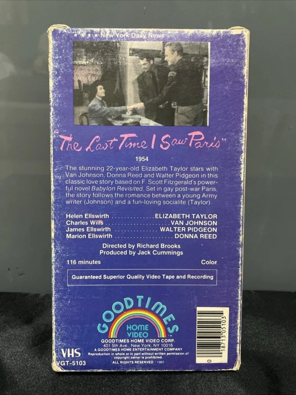 Goodtimes | Media | The Last Time I Saw Paris 954 Vhs Tape Elizabeth ...